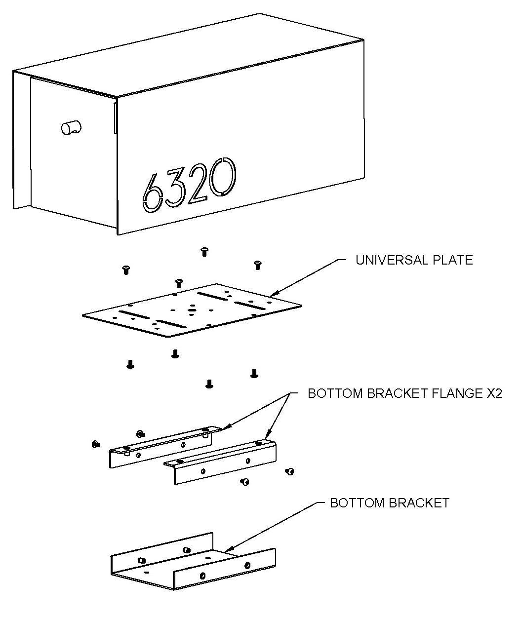 Universal Mailbox Mounting Plate | by Deus Modern – DeusModern
