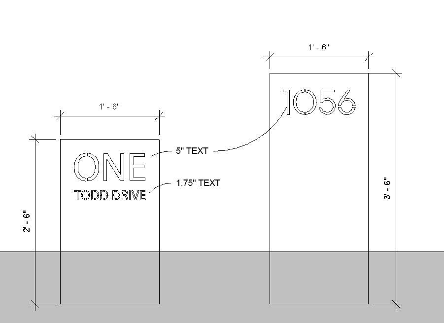Stand-Up Address Sign – DeusModern